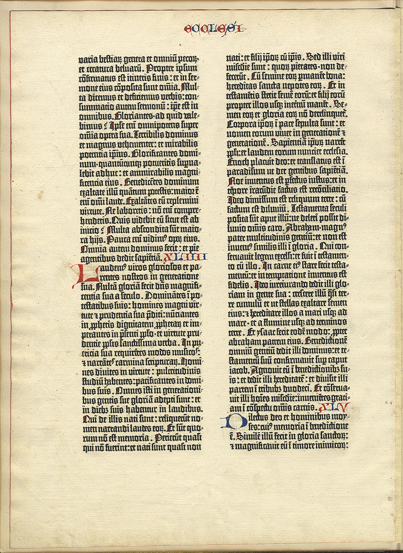 From the Stacks: A Leaf from the Gutenberg Bible | Walter Havighurst ...